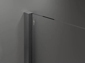Mexen Velar, sprchový kout s posuvnými dveřmi 90 x 75 cm, 8mm sklo námraza, grafit broušený, 871-090-075-31-66