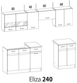 Kuchyně Estell 240 cm. 762597