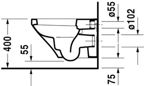 Duravit DuraStyle - Závěsné WC, 37x54 cm, bílé 2552090000