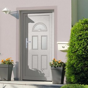 Vchodové dveře bílé 110 x 210 cm PVC,  3187914