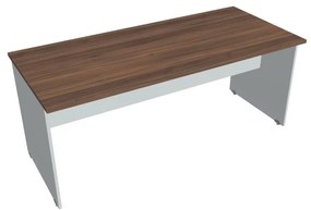 Stůl jednací rovný 180 cm - Hobis Gate GJ 1800 Dekor stolové desky: ořech, Dekor lamino podnože: šedá