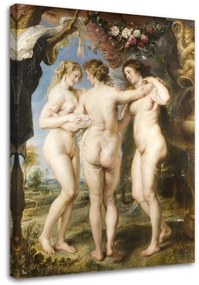 Obraz na plátně REPRODUKCE Tři grácie Rubens - 60x90 cm
