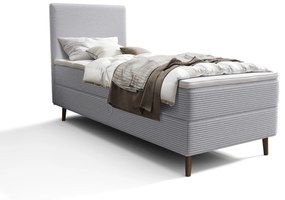 Jednolůžková postel 90 cm Napoli Bonell (šedá) (s roštem, s úl. prostorem). 1082430
