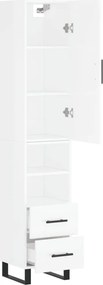 vidaXL Skříň highboard 34,5 x 34 x 180 cm kompozitní dřevo [3198939] Barva: Bílá