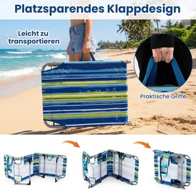 Costway Skládací lehátko s otvorem pro hlavu a ruce zahradní lehátko
