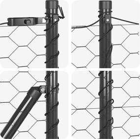Hexagonální plot s podpěrou 50 x 0,5 m Ocel potažená PVC Šedá 3353262