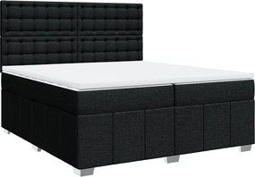 Box spring postel s matrací černá 200x200 cm textil 3291791