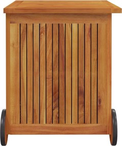 Zahradní úložný box s kolečky 60 x 50 x 58 cm masivní akácie 319710