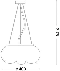 Ideal Lux - LED Lustr na lanku ARIZONA 3xGX53/9W/230V pr. 40 cm bílá