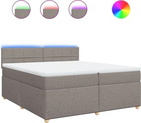 Box spring postel s matrací taupe 200x200 cm textil 3289091