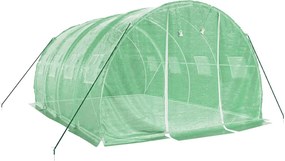 Skleník s ocelovým rámem zelený 12 m² 4 x 3 x 2 m 3188039