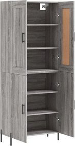 Skříň highboard šedá sonoma 69,5 x 34 x 180 cm kompozitní dřevo 3199567