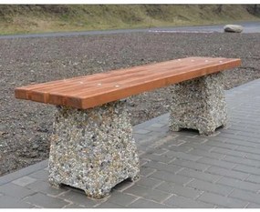 Venkovní betonová lavička Nela bez opěradla