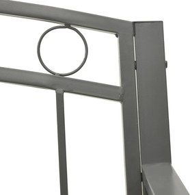 Zahradní lavice šedá 120 cm ocel 319586