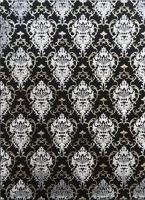 Berfin Dywany, Kusový koberec Elite 23282 Black Gold, 200x290, černobílá, ložnice