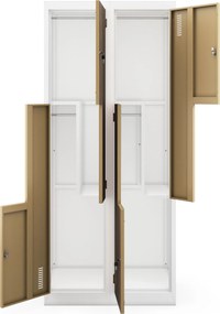 Šatní skříň typu L bílá / ořech: Eco Design JULIA, 800 x 1850 x 450 mm