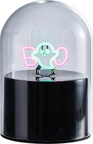 GLOW BALL Neonové světlo bubák 10 cm - černá