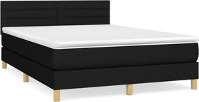 Box spring postel s matrací černá 140 x 190 cm textil 3140691