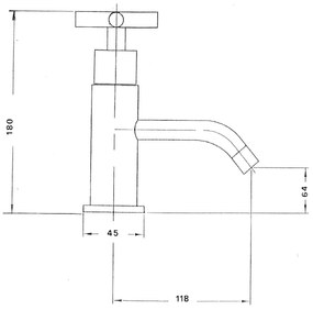 Sapho AXIA stojánkový umyvadlový ventil, chrom - 512