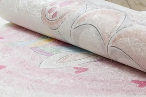 Dywany Łuszczów, Dětský kusový koberec Bambino 1128 Unicorn, 80x150, růžová, dětský pokoj