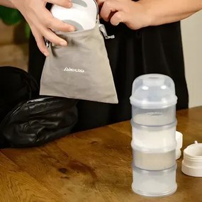 ALECTO Dávkovač sušeného mléka BF-4 bílo-šedá / 4 zásobníky / bez BPA