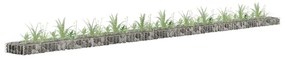 Gabionový vyvýšený záhon pozinkovaná ocel 450 x 30 x 10 cm 145644