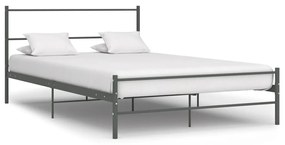 284686 vidaXL Rám postele šedý kov 120 x 200 cm