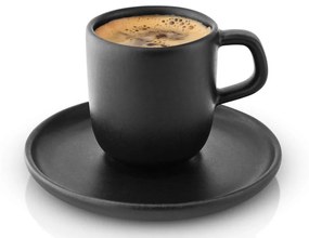 Eva Solo Hrníček s podšálkem Nordic Kitchen Espresso Cup with Saucer, black