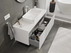 Mexen Rivel, koupelnová skříňka 120 cm, 1 zásuvka, drážkovaná, bílá matná, 91A20-12047-1-BF01