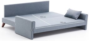 Hanah Home Rozkládací pohovka BELLA modrá 208 cm 825BLC1688