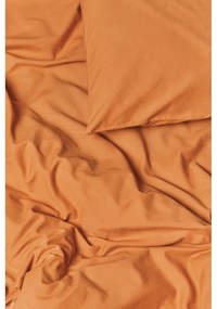 Terakotově oranžové povlečení na dvoulůžko ze stonewashed bavlny Bonami Selection, 160 x 200 cm