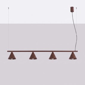 Sollux Lighting Lustr NOX 4L hnědý