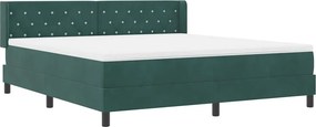 Postel s boxspringem s čelo Tmavě zelená 200 x 180 cm samet 3341429