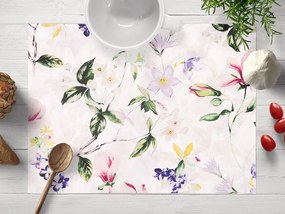 Biante Bavlněné prostírání na stůl Sandra SA-287 Mix květin na bílém 35x45 cm