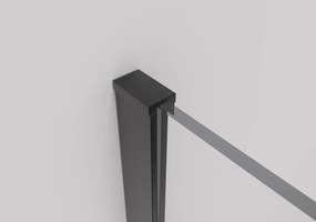 CERANO - Sprchová zástěna Walk-in Onyx L/P - černá matná, transparentní sklo - 120x200 cm
