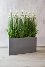 Květináč ELEMENTO SLIM, sklolaminát, šířka 90 cm, beton design, šedá