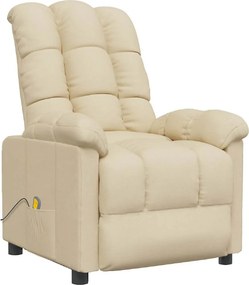 Masážní křeslo krémové textil 289815
