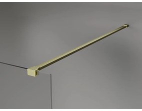 Mexen Kioto-X, sprchová zástěna 140 x 200 cm, 10mm čiré sklo, zlatý matný profil, 800-140-101-55-00-X
