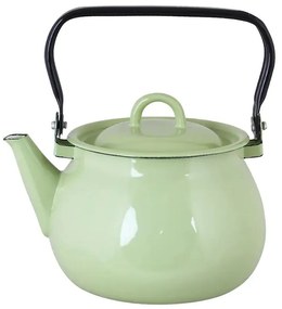 Zelená varná smaltovaná konvice Emil´s Enamel Green - Ø 19 * 16,5 cm / 2,5L