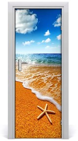 Fototapeta dveře samolepící hvězdice na pláži 75x205 cm