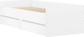 Rám postele se zásuvkami bílý 90 x 190 cm 3207350