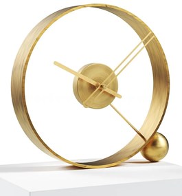 Designové stolní hodiny Endless antik gold/gold 32cm