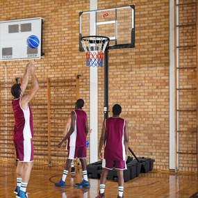 Costway Výškově nastavitelný basketbalový koš se stojanem a 2 kolečky Systém