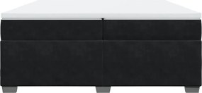 Box spring postel s matrací černá 200x200 cm samet 3285307