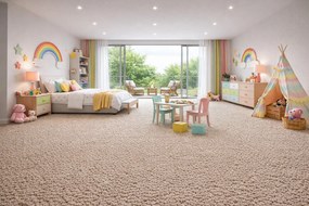 Timzo, Metrážový koberec Avila 9445, na míru, šíře 4m,5m, hnědá, filc, ložnice