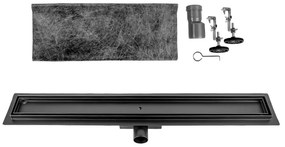 BPS-koupelny Sprchový odtokový žlab 2v1 DL01 FIX  70 cm, černý