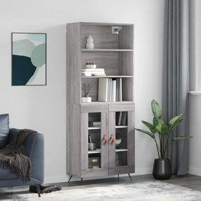 vidaXL Skříň highboard 69,5 x 34 x 180 cm kompozitní dřevo [3189287] Barva: šedá sonoma