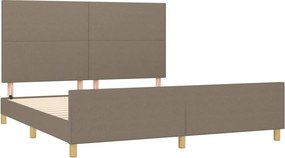 Rám postele bez matrace taupe 180 x 200 cm textil 3124915