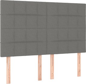Box spring postel s matrací tmavě šedá 140x200 cm textil 3136598