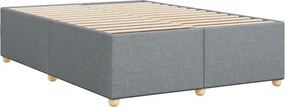 Rám postele bez matrace světle šedý 160 x 200 cm textil 3284743